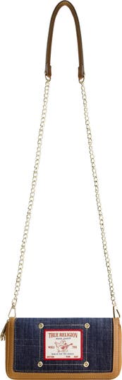 True Religion Buddha Patch Double Zip Wallet on a Chain | Nordstromrack