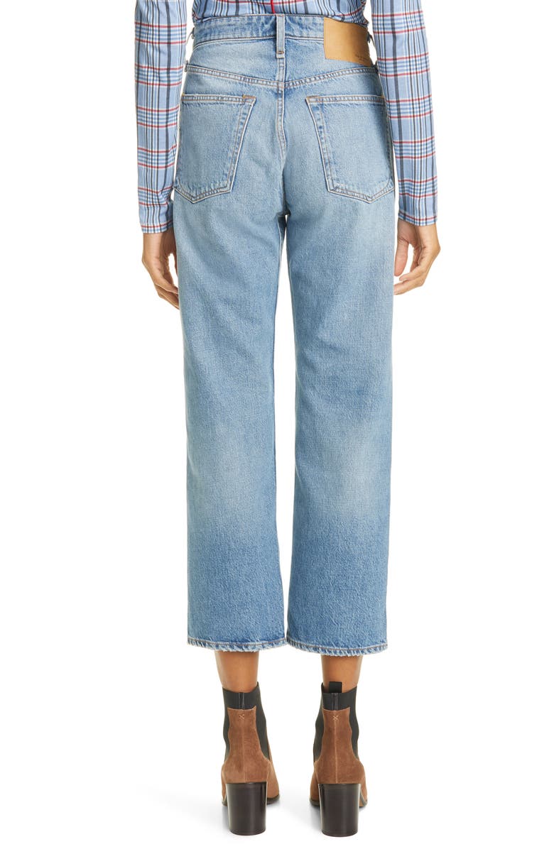 rag & bone Maya Ripped High Waist Ankle Straight Leg Jeans | Nordstromrack
