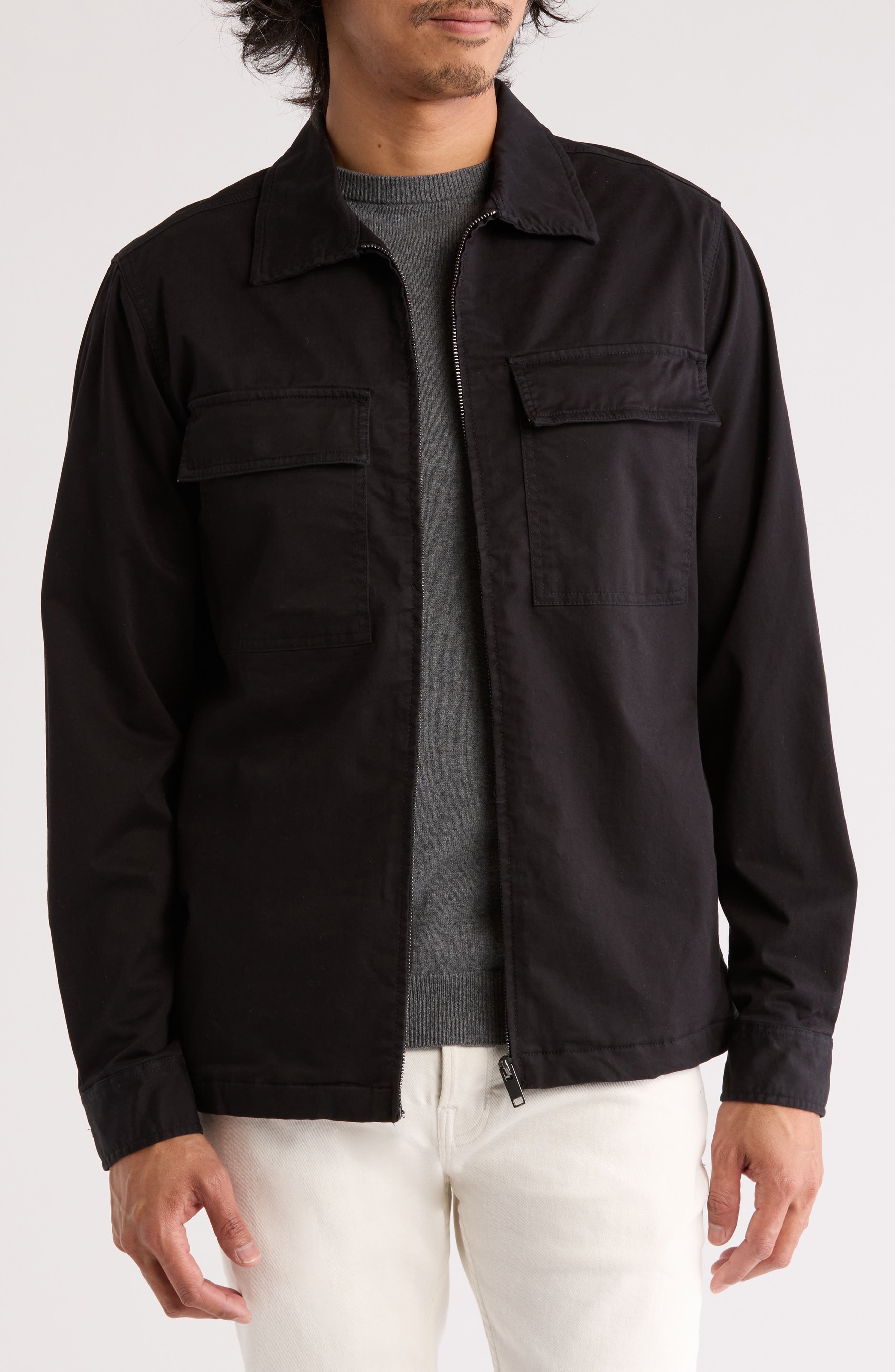 DENIM AND FLOWER Military Zip-Up Jacket | Nordstromrack