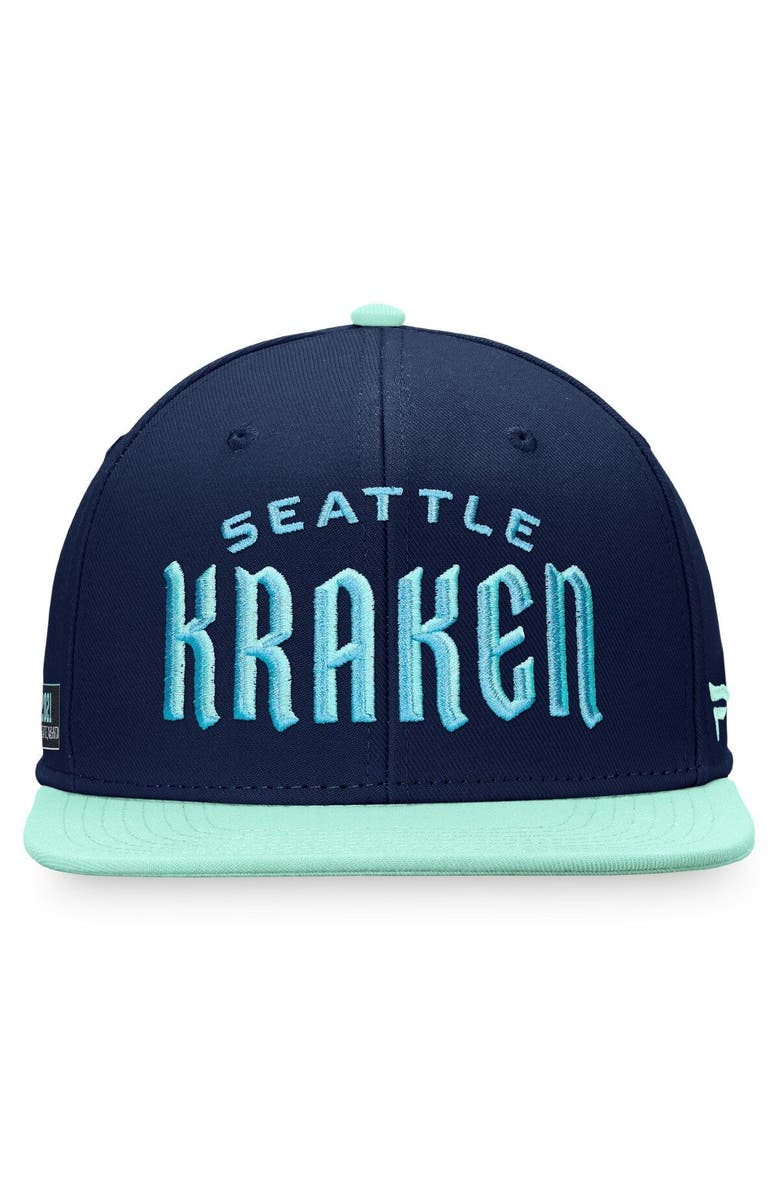 FANATICS Men's Fanatics Branded Deep Sea Blue/Light Blue Seattle Kraken ...
