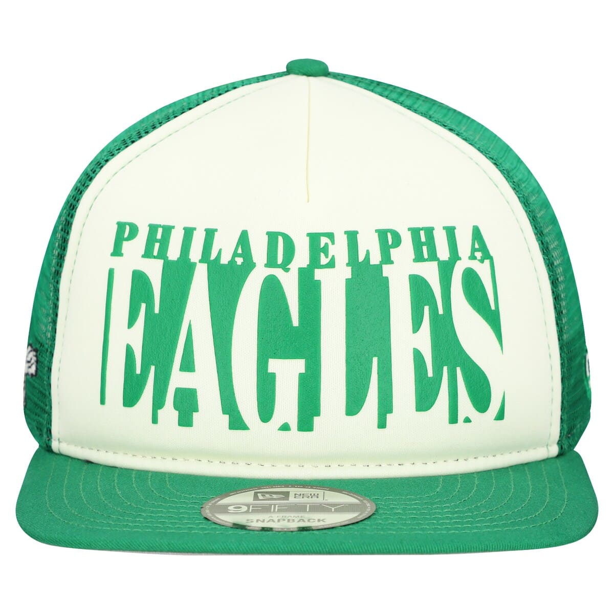 New Era Men's New Era Cream/Kelly Green Philadelphia Eagles Throwback ...