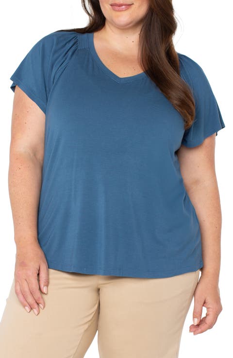 Blue Plus-Size Blouses | Nordstrom