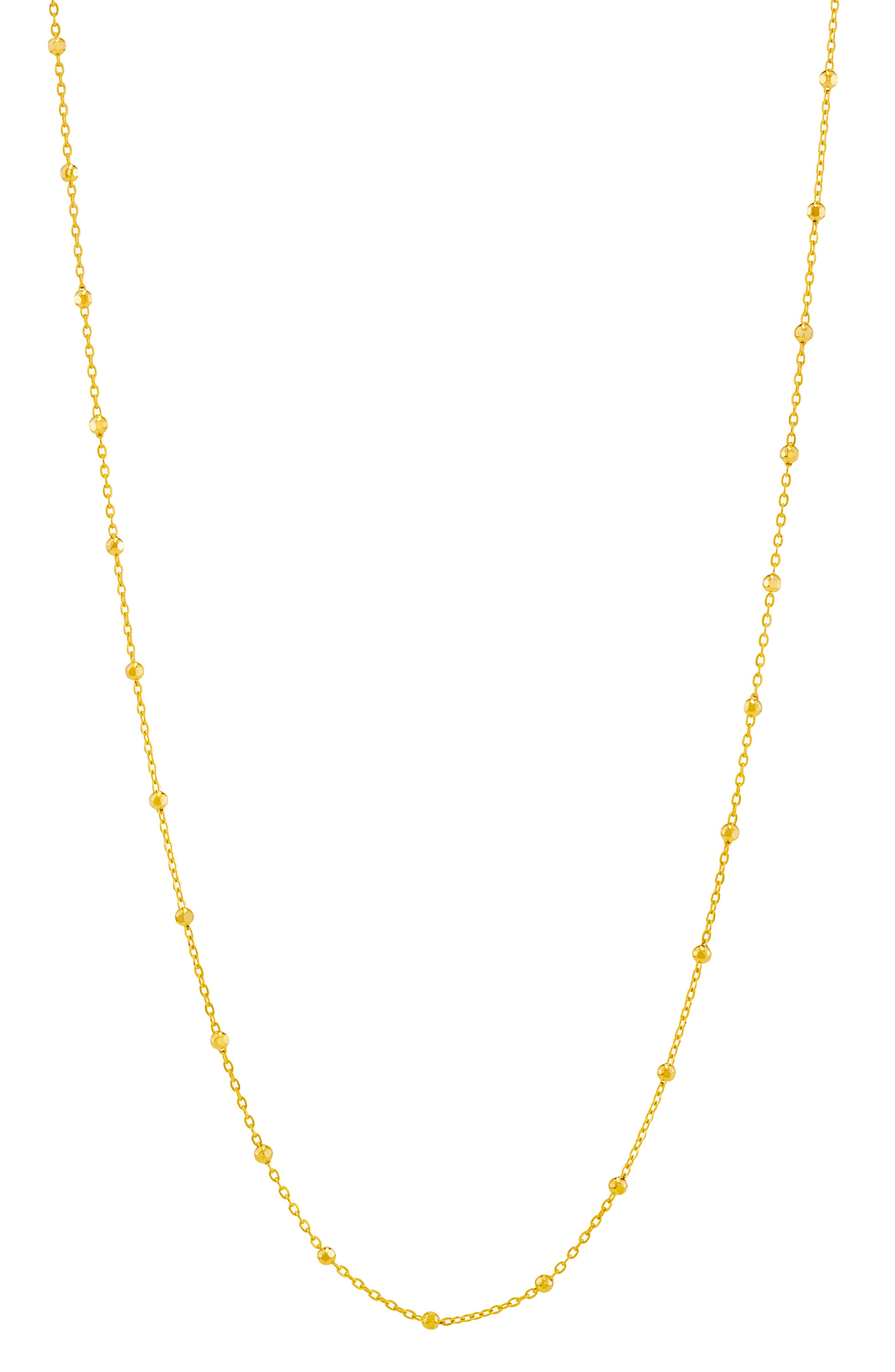 HAWLEY ST 14K Yellow Gold Saturn Chain Necklace | Nordstromrack