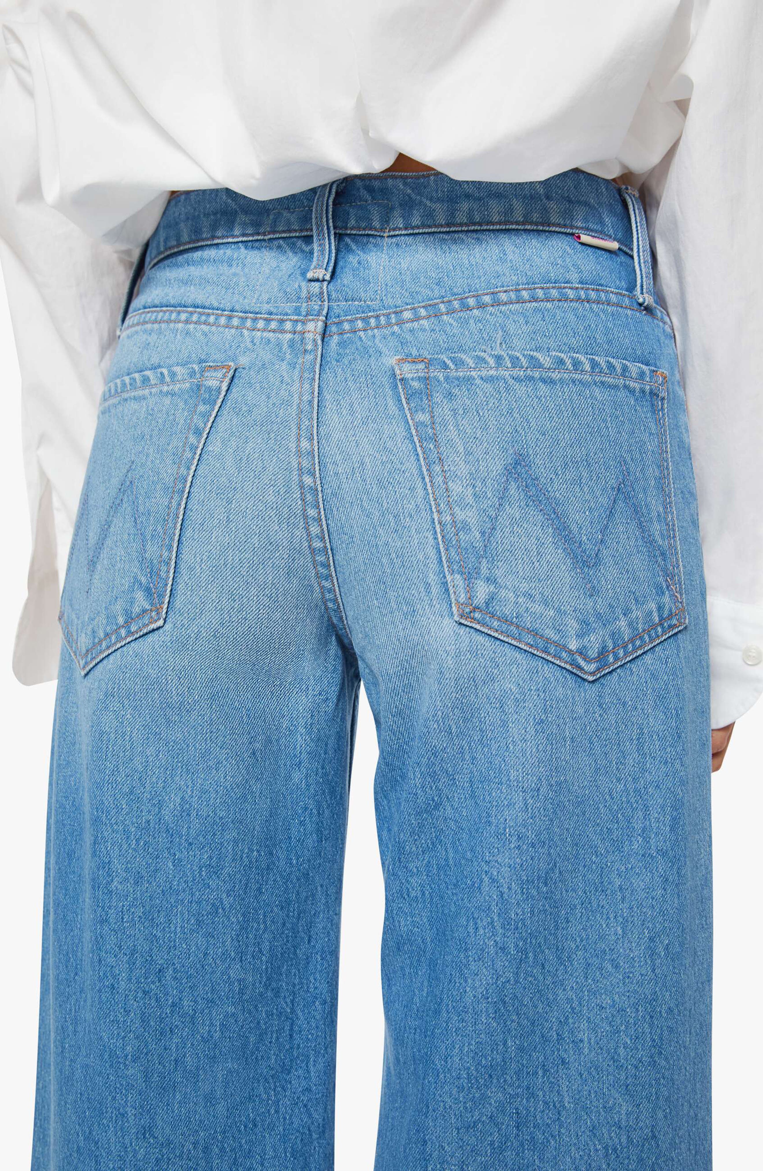 MOTHER SNACKS! The Smoothie Cuffed Crop Wide Leg Jeans | Nordstrom
