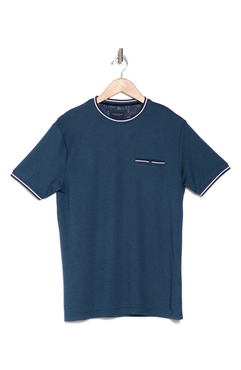 DENIM AND FLOWER Stripe Trim Dressy T-Shirt | Nordstromrack