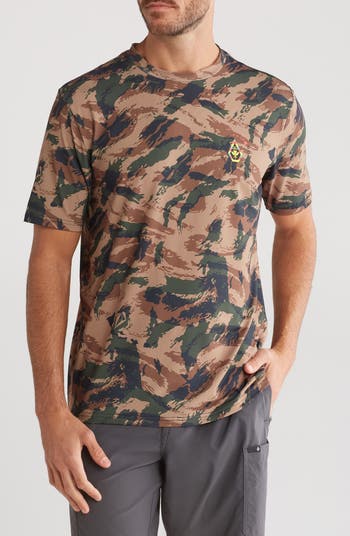 Volcom Pretense Camo Print Active T-Shirt | Nordstromrack