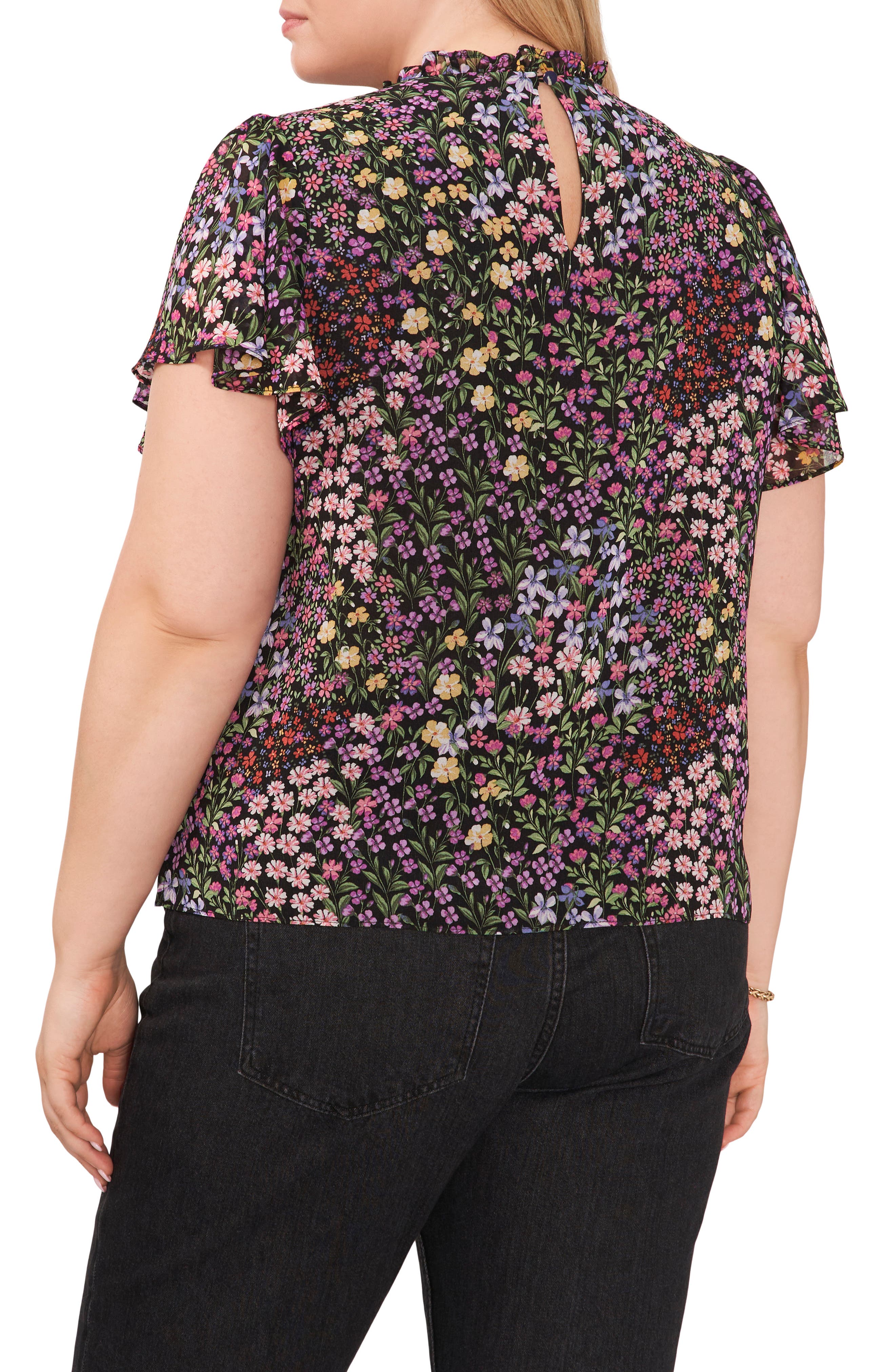1.STATE Floral Print Chiffon Blouse | Nordstromrack