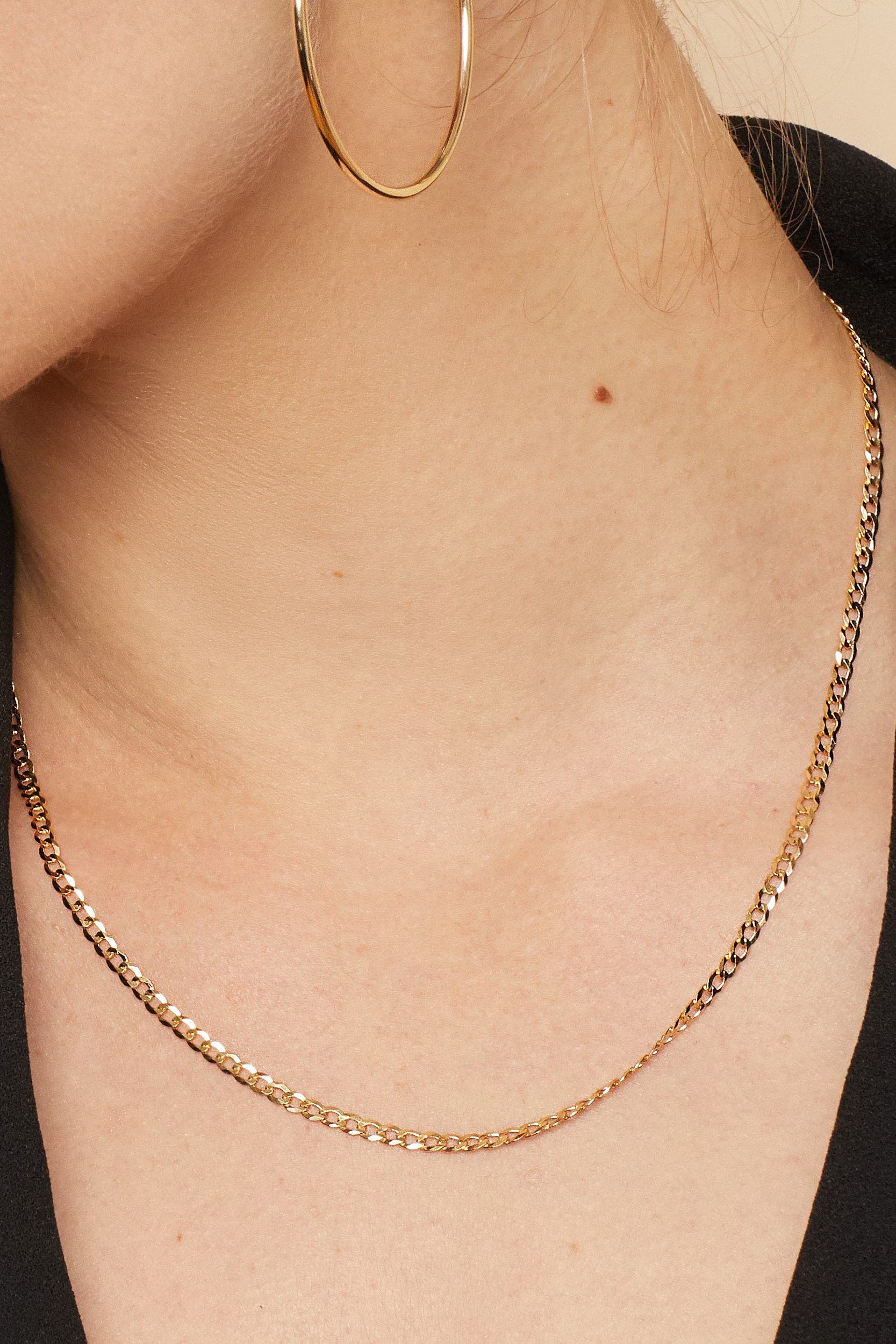 Oradina 10K Gold Carmine Curb Chain Necklace | Nordstrom