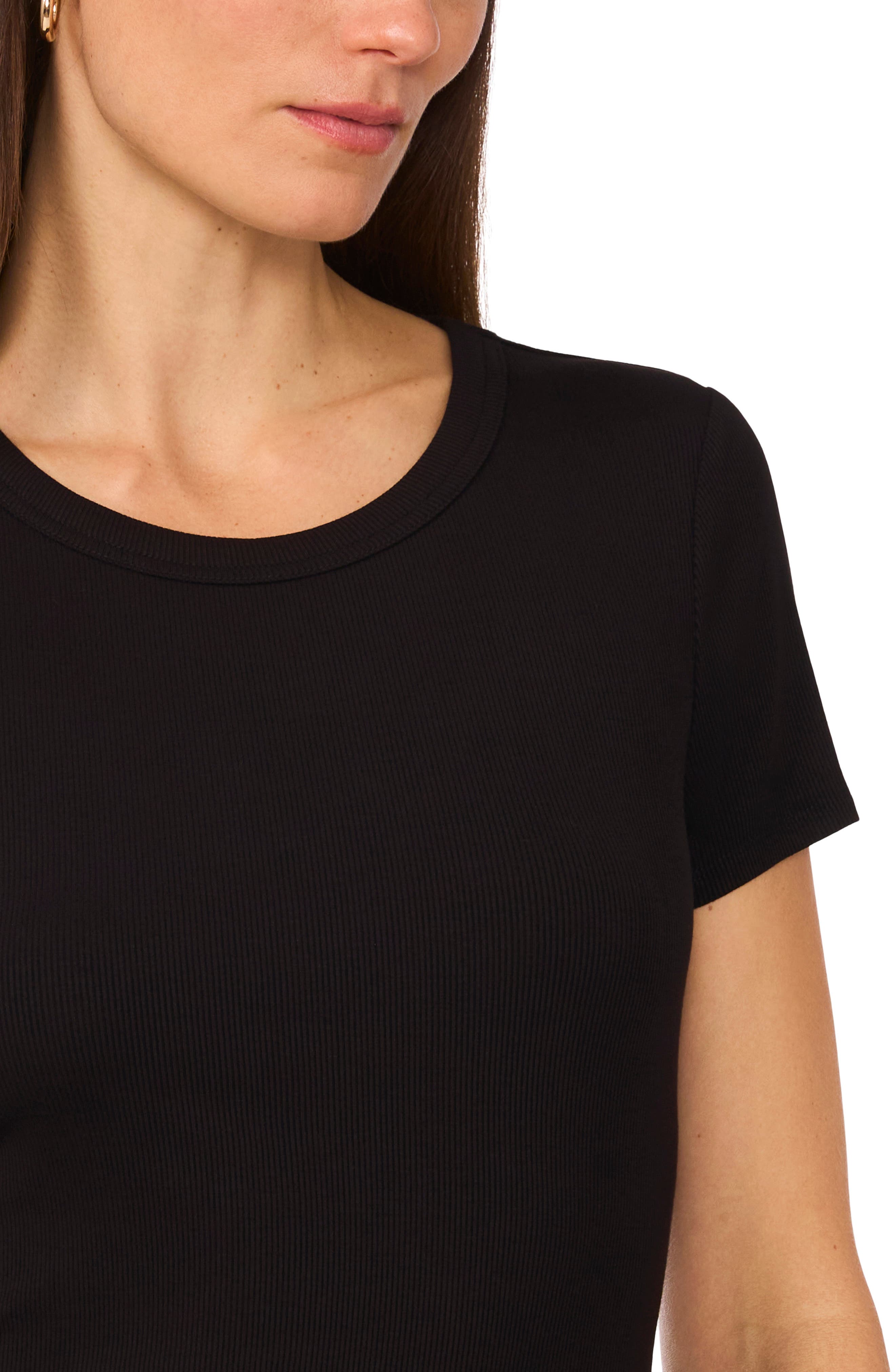 Halogen® Rib Knit Jersey T-Shirt | Nordstromrack