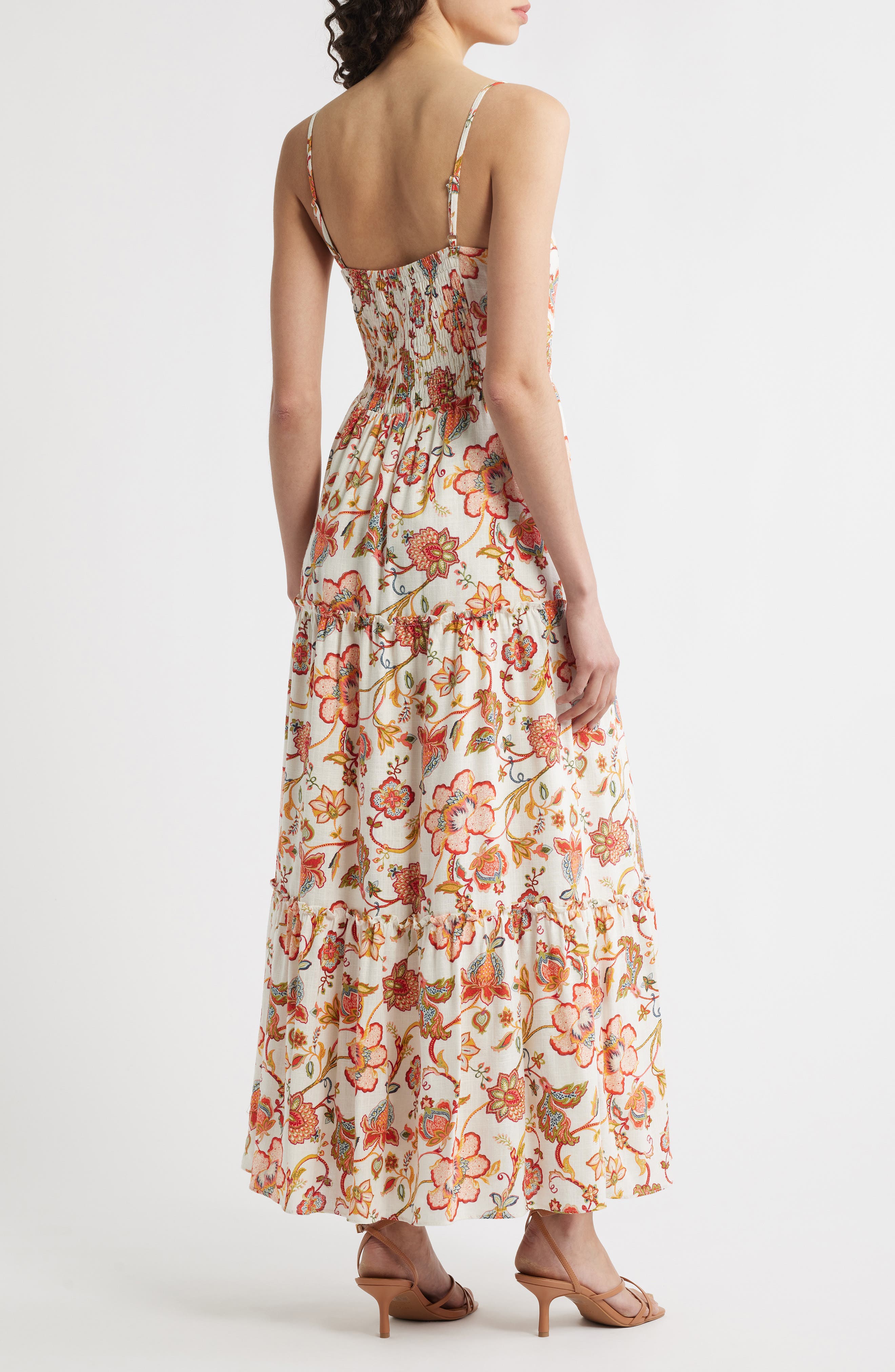 Halogen® Floral Smocked Maxi Sundress | Nordstromrack