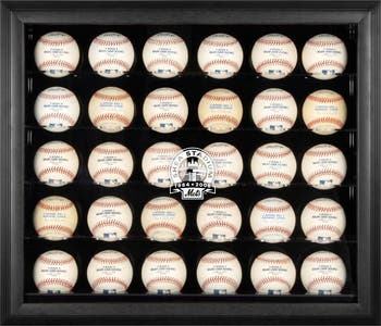 FANATICS AUTHENTIC New York Mets Shea Stadium Logo Black Framed 30-Ball ...