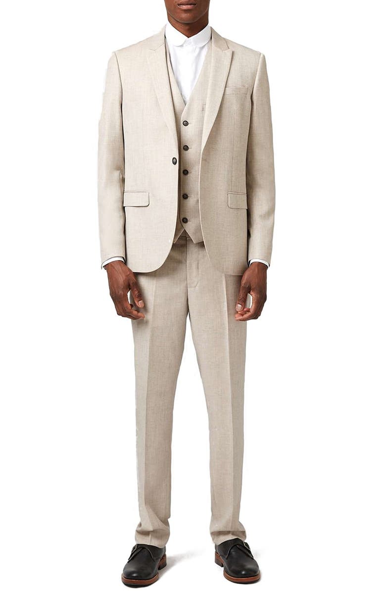 Topman Skinny Fit Crosshatch Suit Jacket | Nordstrom