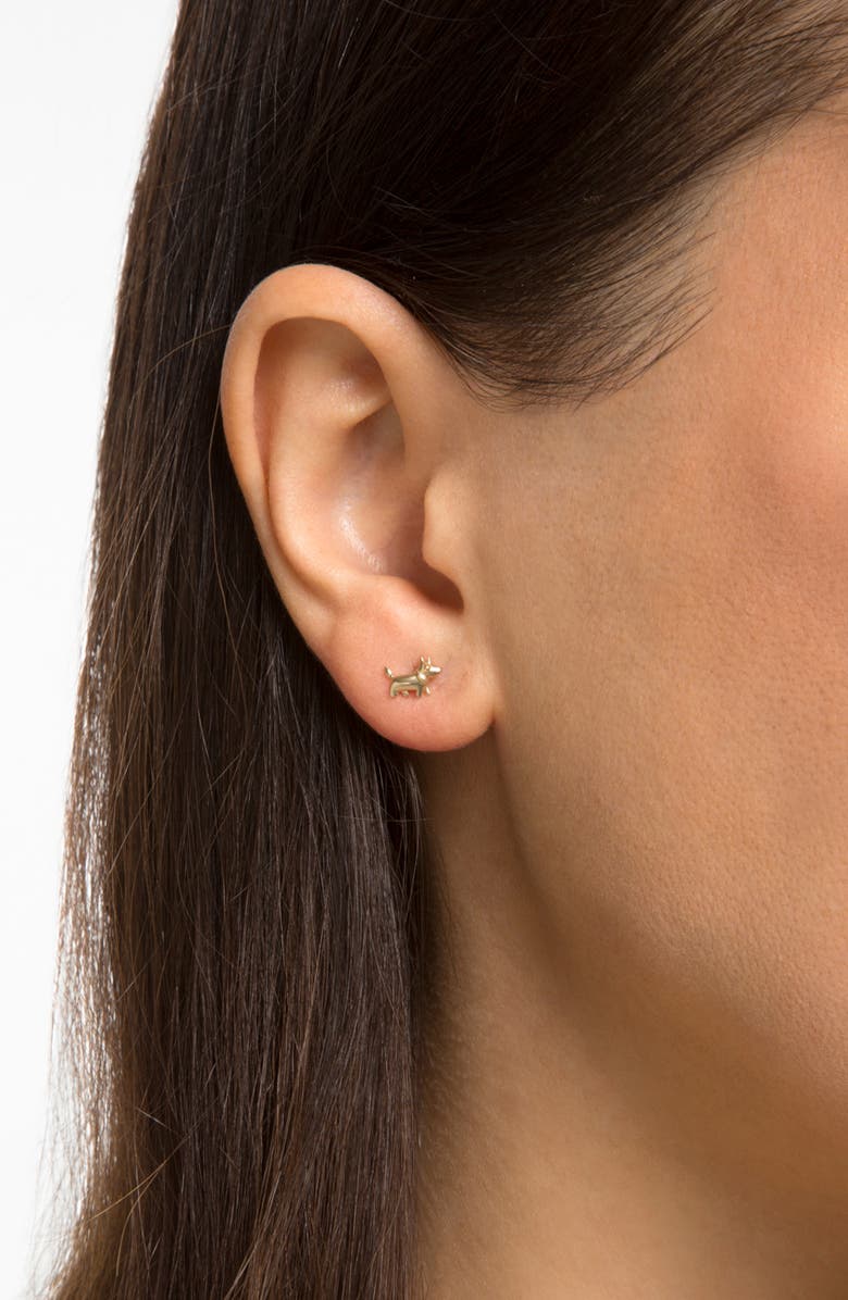 STONE AND STRAND Dog Stud Earrings | Nordstrom