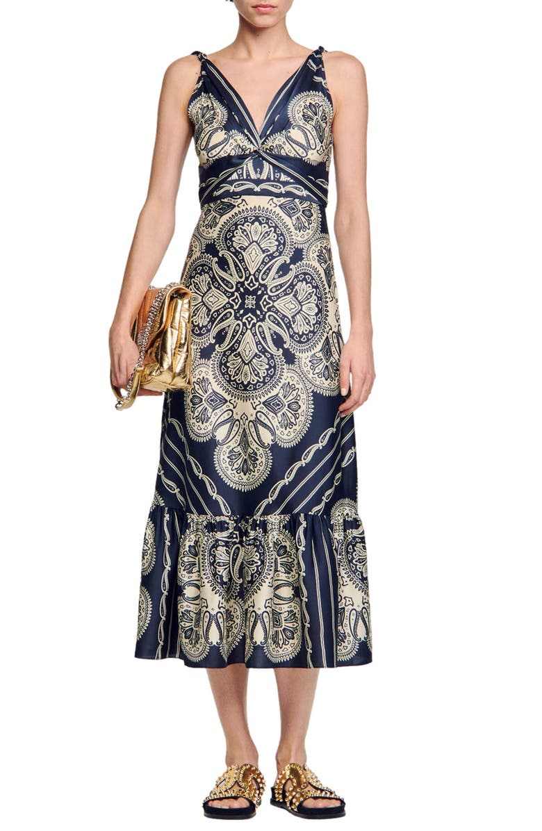 SANDRO Dayane Twist Midi Dress | Nordstromrack
