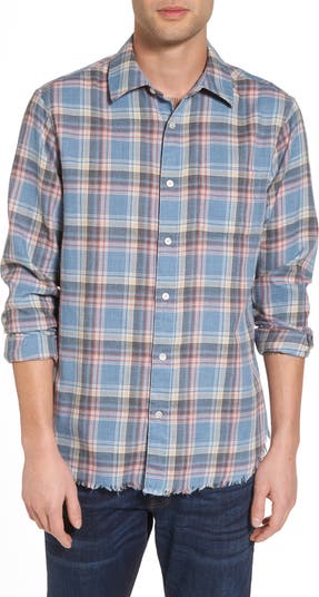 FRAME Fray Hem Plaid Flannel Shirt | Nordstrom