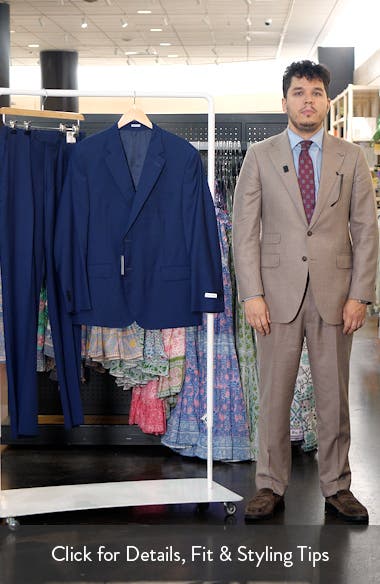 Peter Millar Flynn Classic Fit Navy Textured Wool Suit | Nordstrom