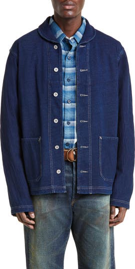 Double RL Indigo French Terry Jacket | Nordstrom