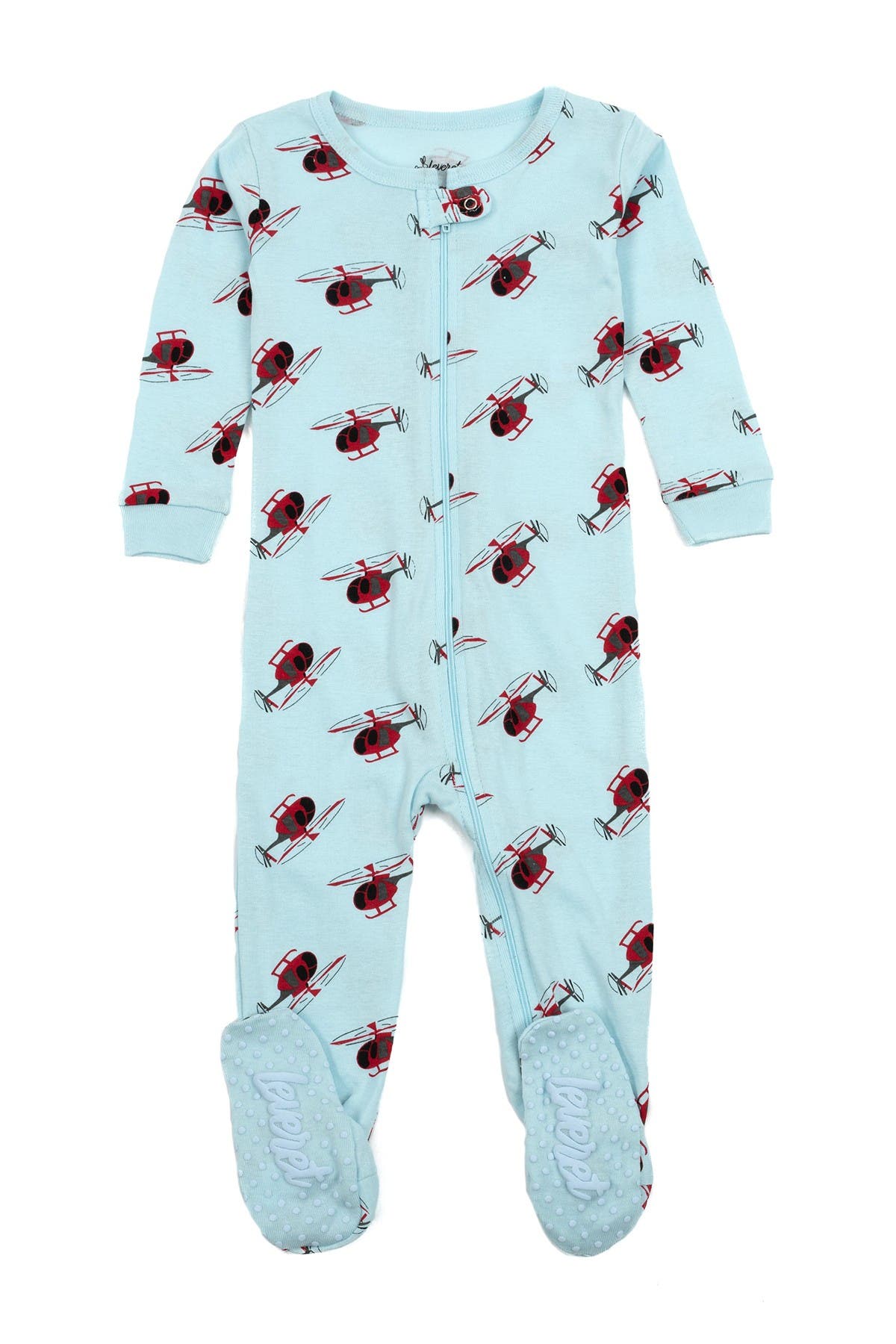 Leveret Helicopter Print Footed Pajamas | Nordstromrack