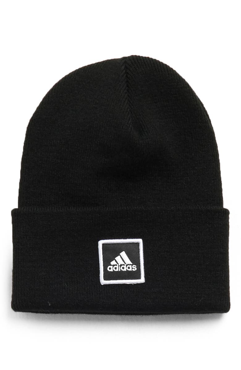 adidas Wide Cuff Patch Beanie | Nordstromrack