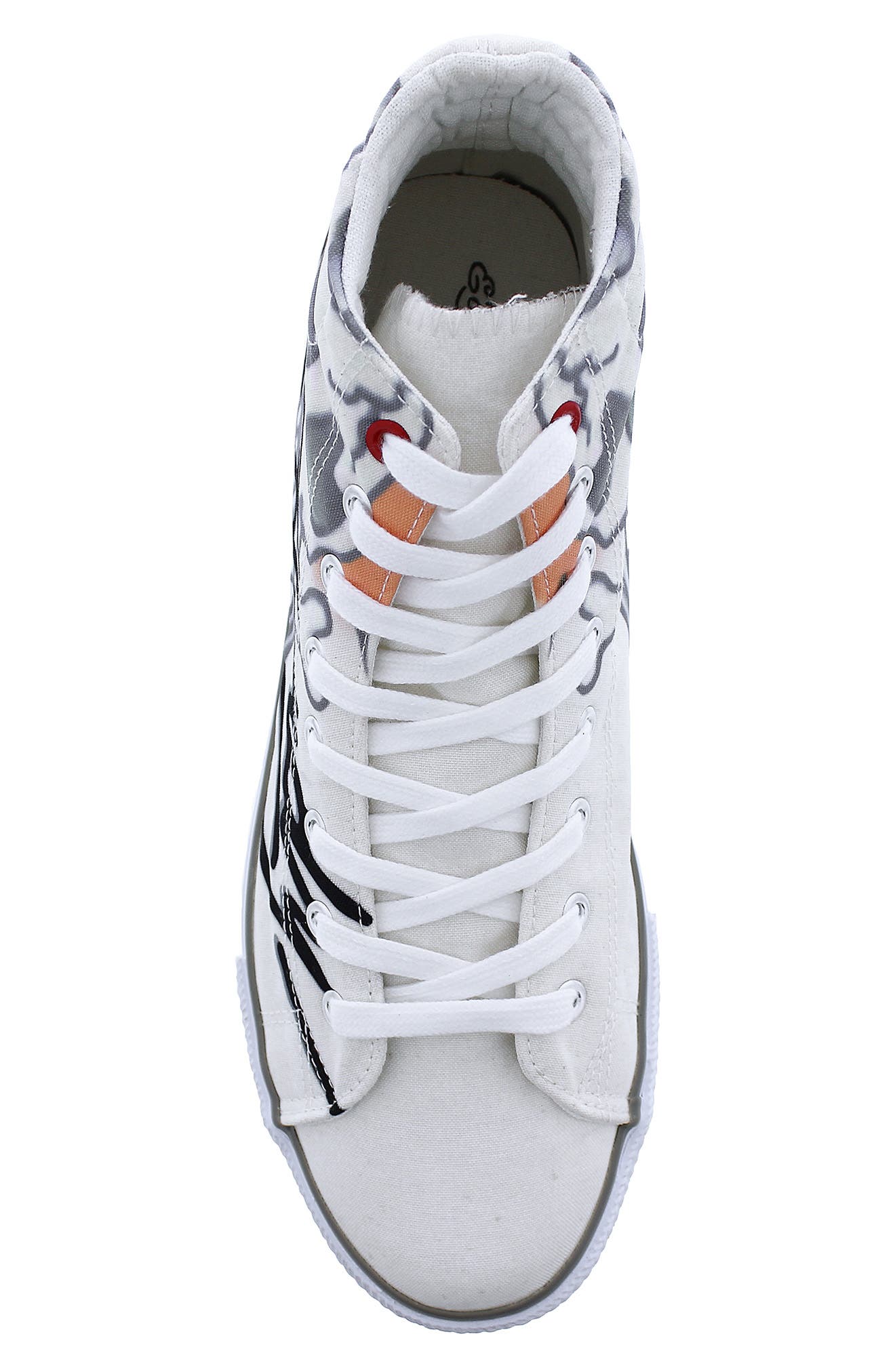 Ed Hardy Tibby Skull Print High Top Sneaker (Men) | Nordstromrack
