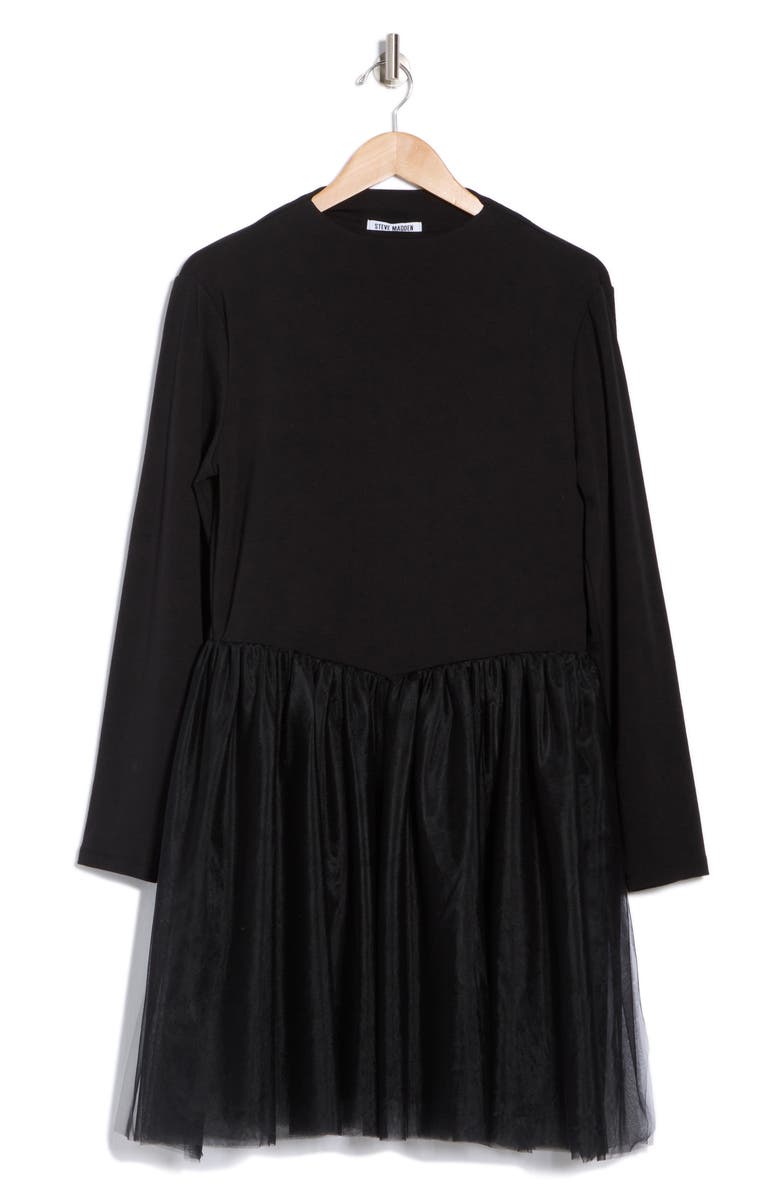 Steve Madden Long Sleeve Mixed Media Dress | Nordstromrack