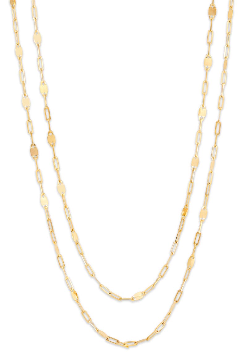 14K Yellow Gold Mirror Chain Layered Necklace (Women) | Nordstromrack