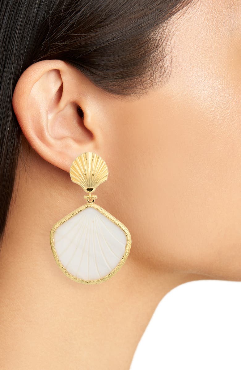 EYE CANDY LOS ANGELES Gianna Shell Statement Drop Earrings | Nordstromrack