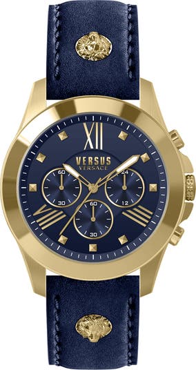 VERSUS Versace Chronograph Leather Strap Watch, 44mm | Nordstromrack