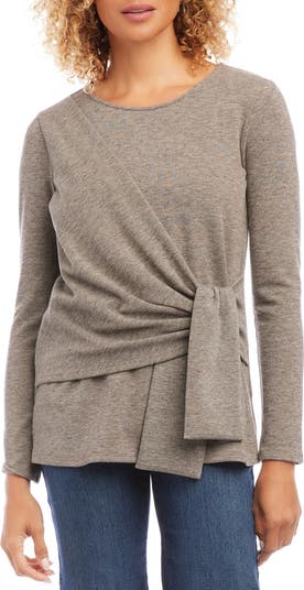 Karen Kane Drape Front Knit Top | Nordstrom
