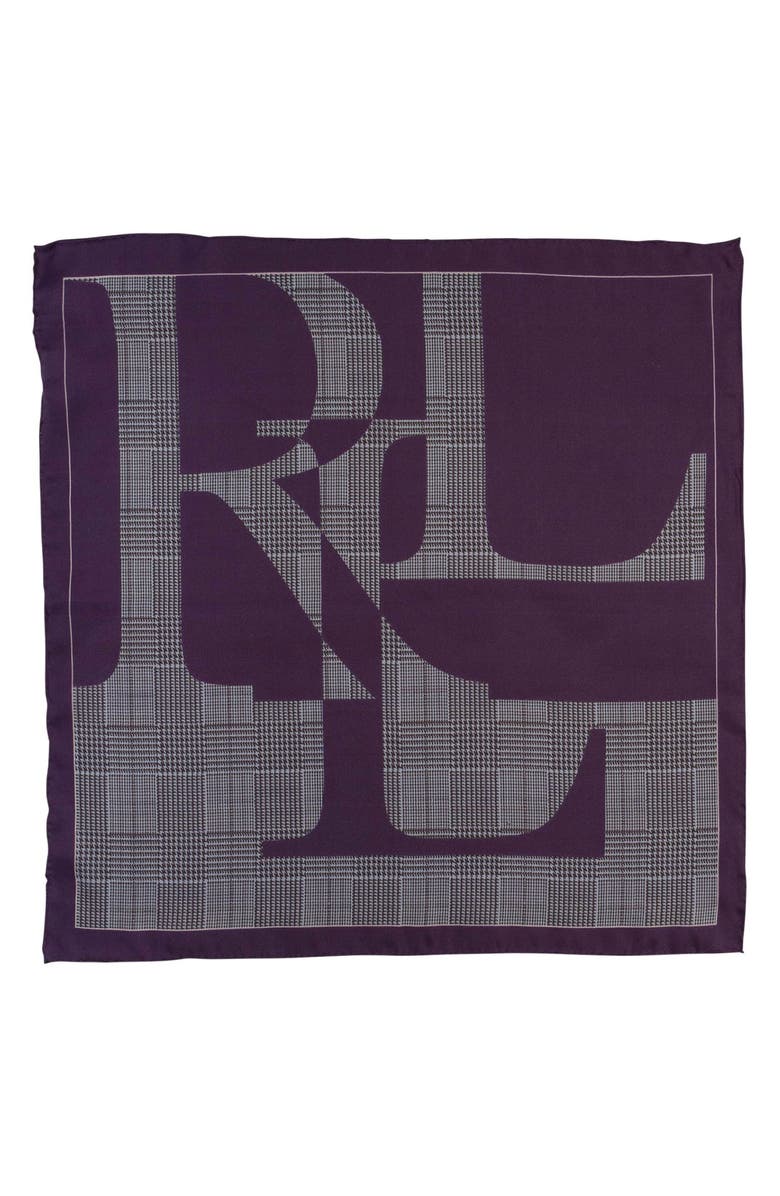Lauren Ralph Lauren Houndstooth Logo Silk Square Scarf | Nordstrom