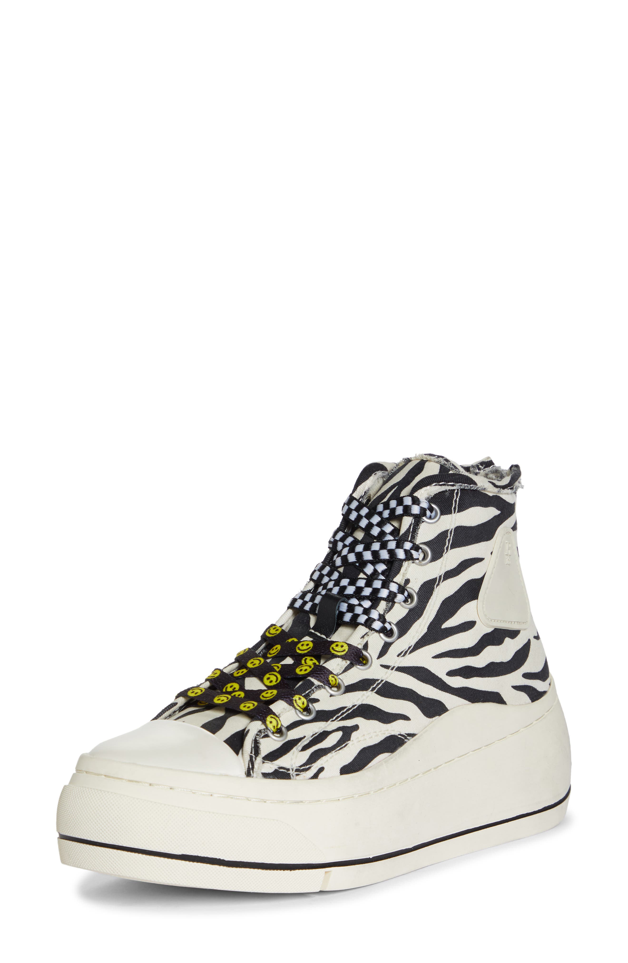 R13 Distressed Platform High Top Sneaker (Women) | Nordstrom
