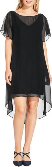 Adrianna Papell Chiffon Overlay High-Low Cocktail Dress | Nordstrom
