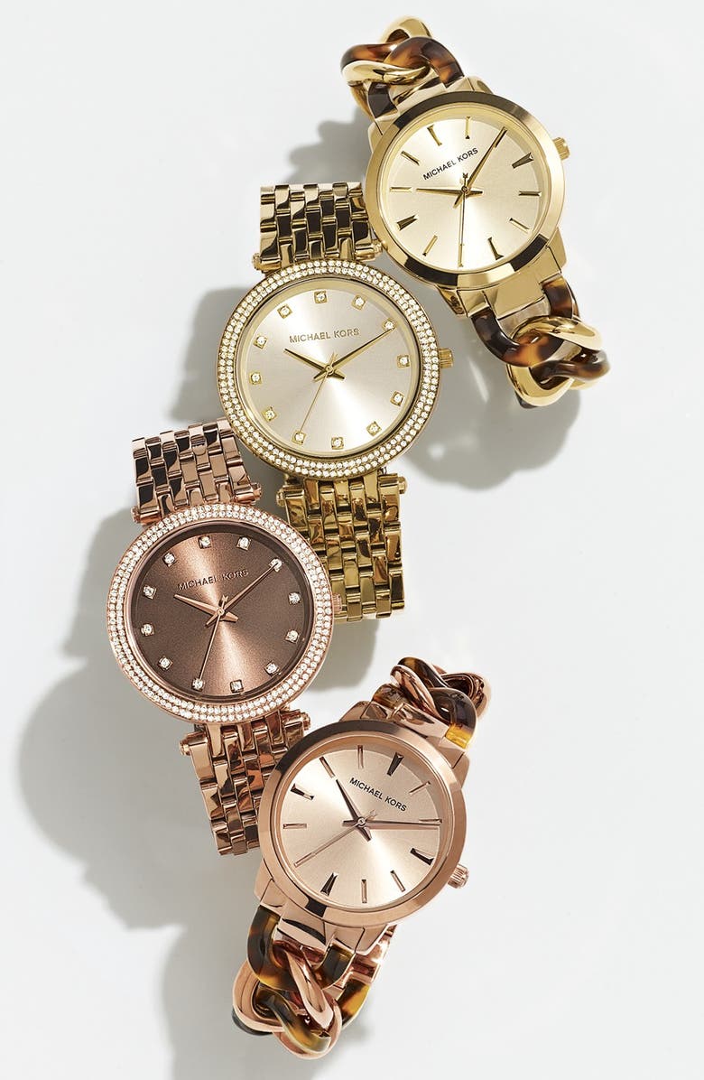 MICHAEL Michael Kors Michael Kors 'Lady Nini' Chain Link Bracelet Watch ...