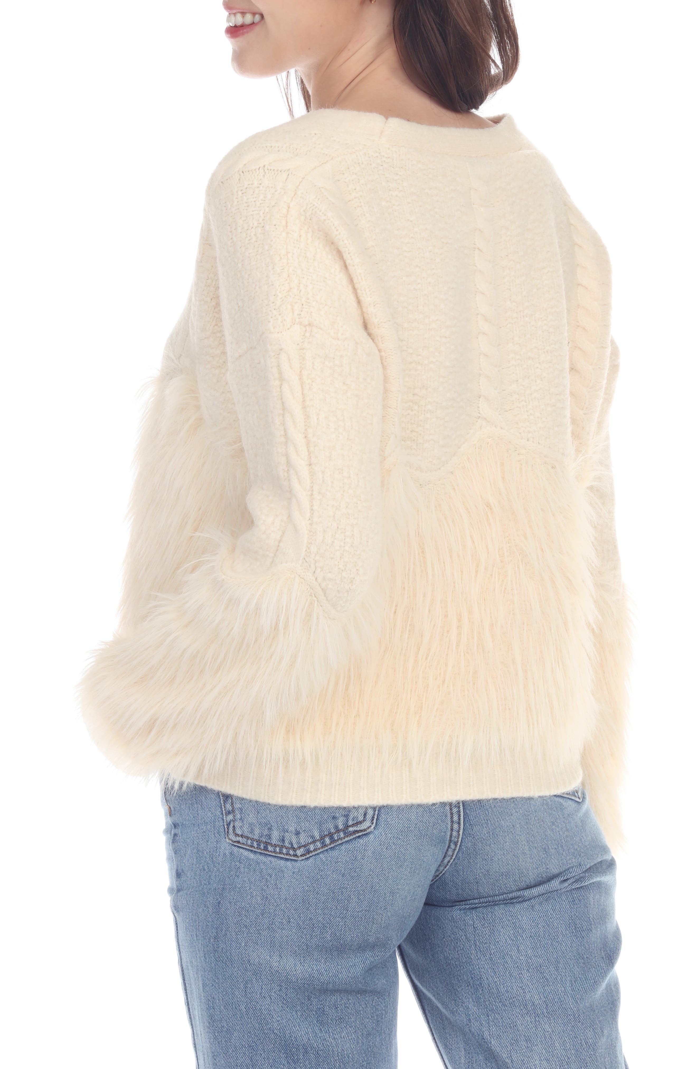RAIN AND ROSE Plushie Button Front Cardigan | Nordstromrack