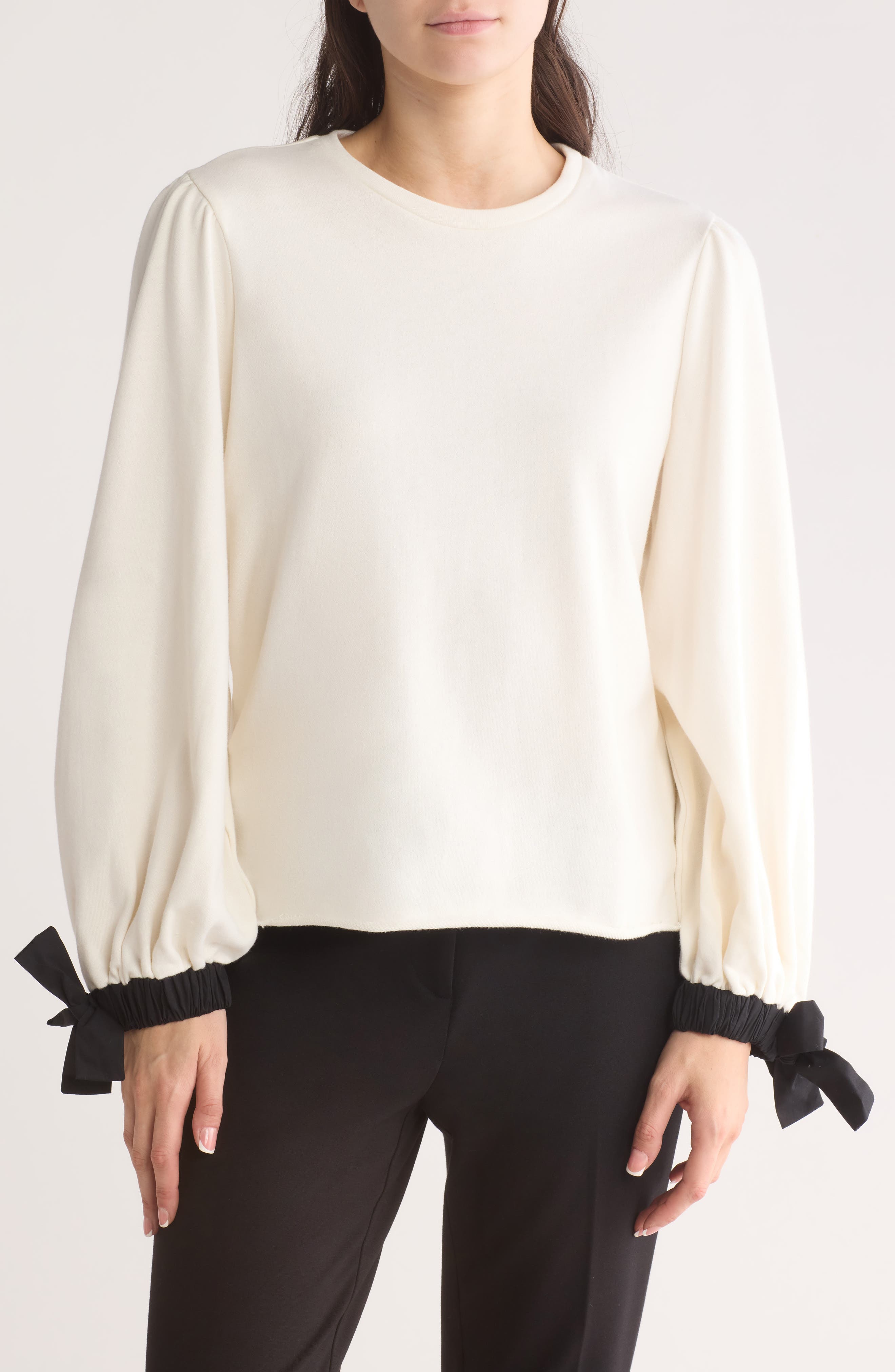 Grey Collective Long Sleeve Cow Cuff Terry Brushed Top | Nordstromrack