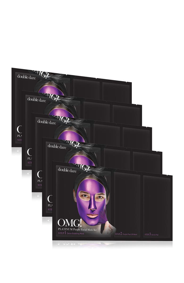 OMG DOUBLE DARE OMG! Platinum Purple 3-Piece Facial Mask Kit - Set of 5 ...