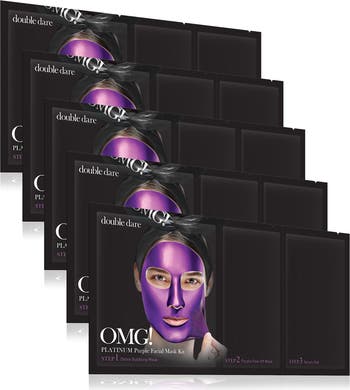 OMG DOUBLE DARE OMG! Platinum Purple 3-Piece Facial Mask Kit - Set of 5 ...