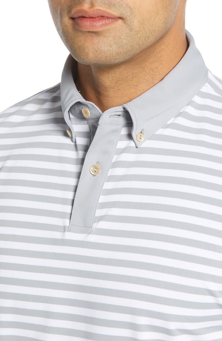 Peter Millar Bechet Regular Fit Stripe Button-Down Polo Shirt | Nordstrom