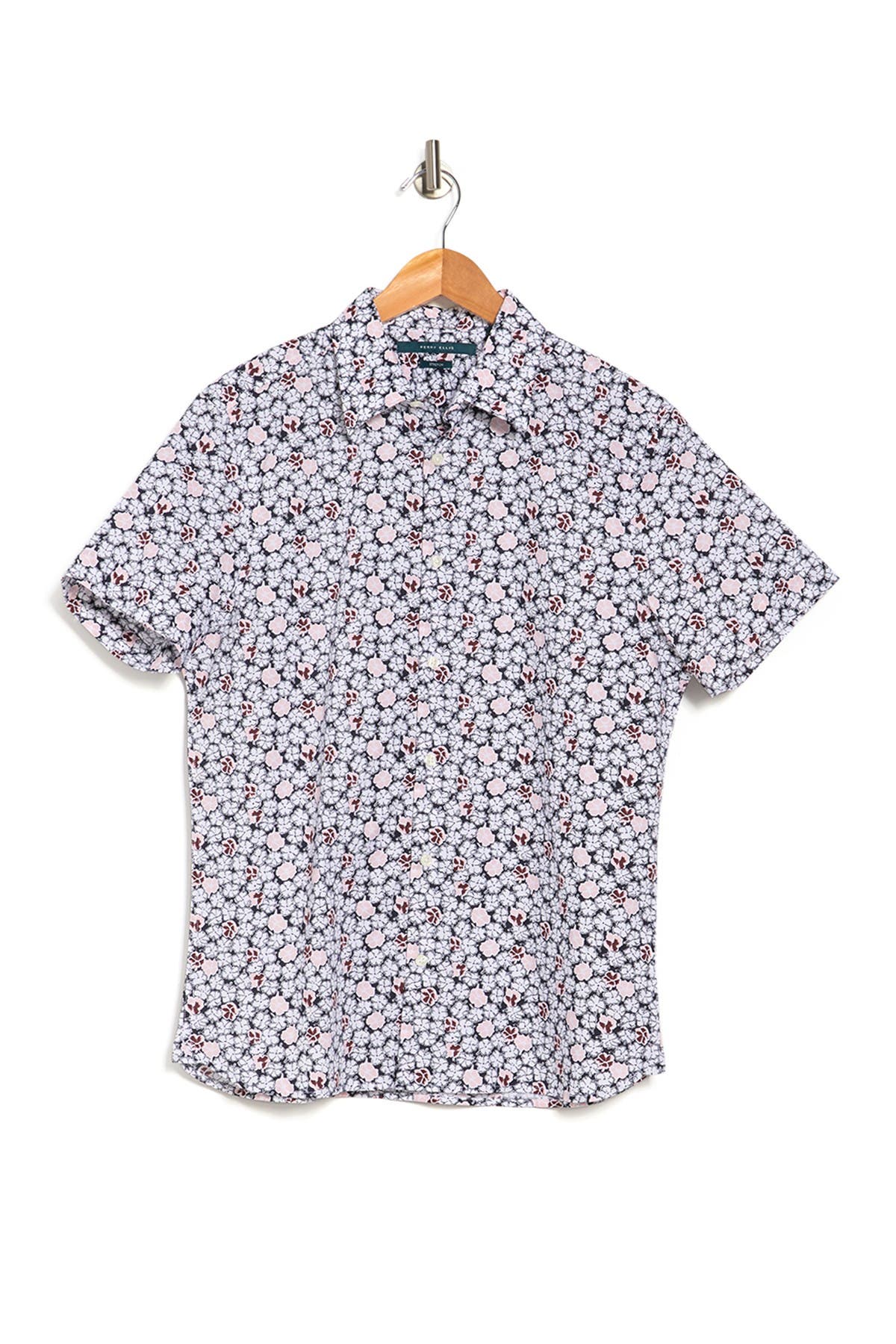 Perry Ellis Floral Print Short Sleeve Shirt | Nordstromrack
