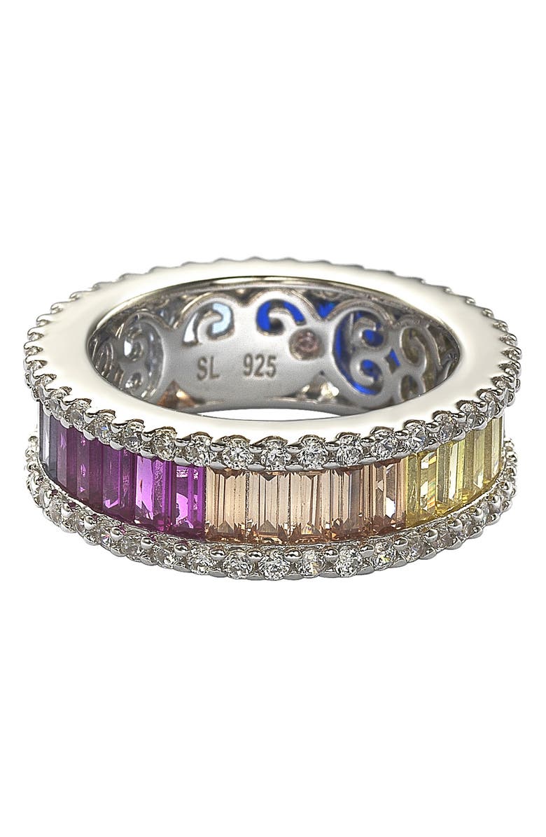SUZY LEVIAN Rainbow Sterling Silver CZ Eternity Band | Nordstromrack