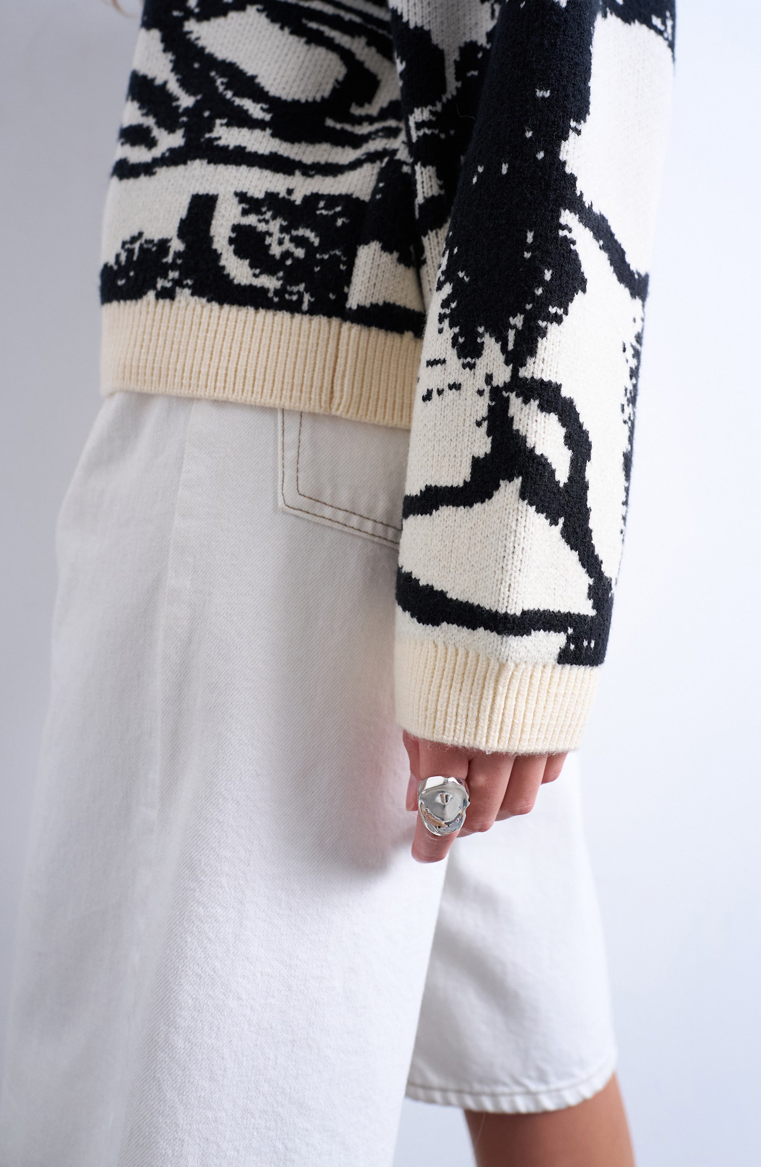 Topshop Floral Jacquard Sweater | Nordstromrack