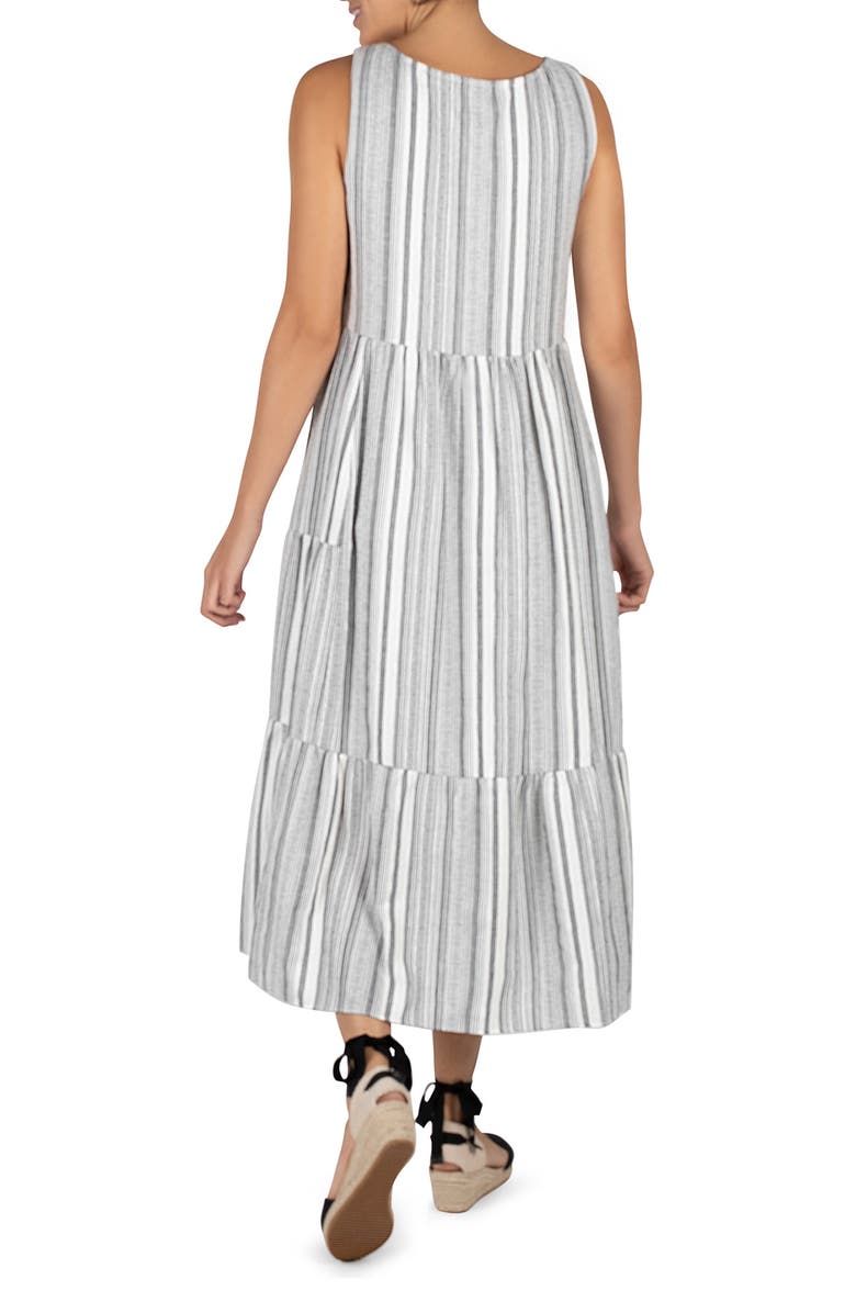 Robbie Bee Striped Ruffle Hem Midi Dress | Nordstromrack