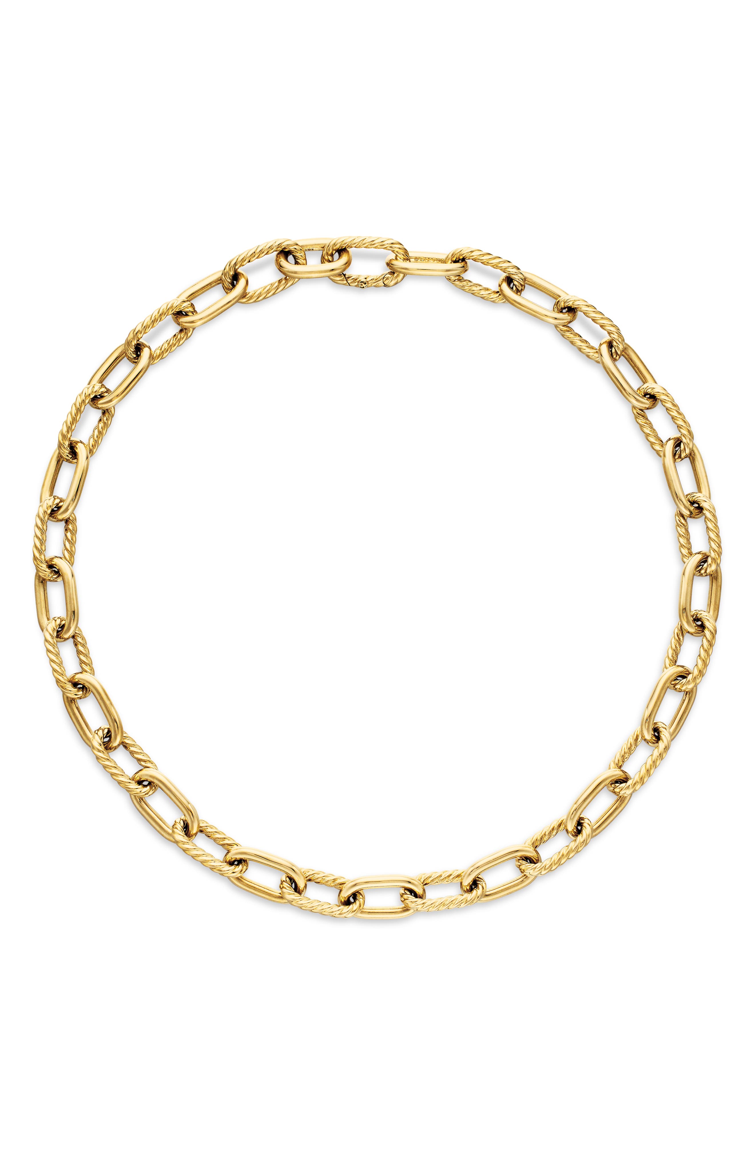 David Yurman DY Madison® Chain Necklace in 18K Yellow Gold, 11mm ...
