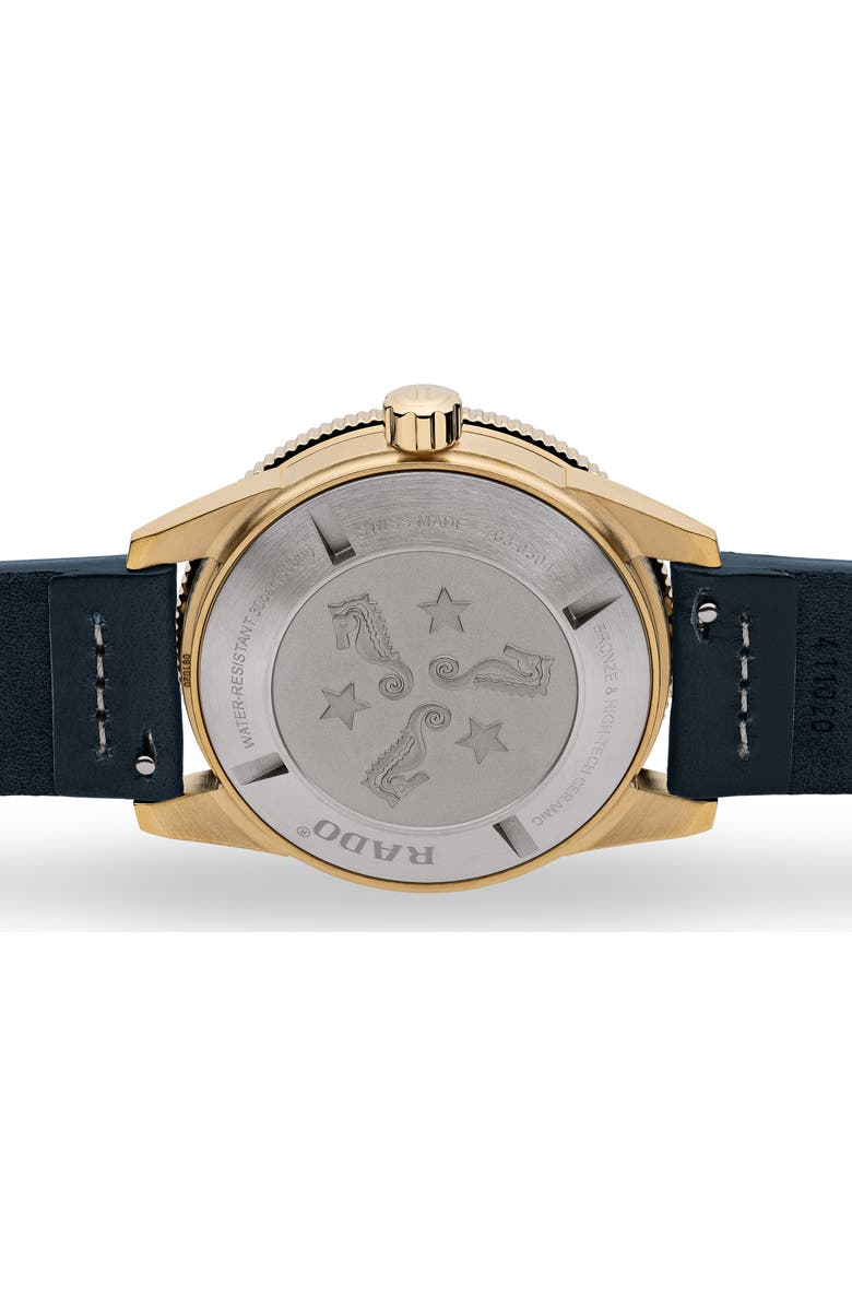 RADO Captain Cook Automatic Leather Strap Watch, 42mm | Nordstrom