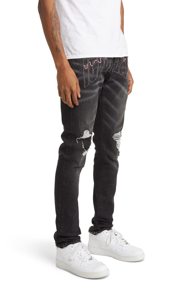 ICECREAM Frosty Embroidered Ripped Jeans | Nordstromrack