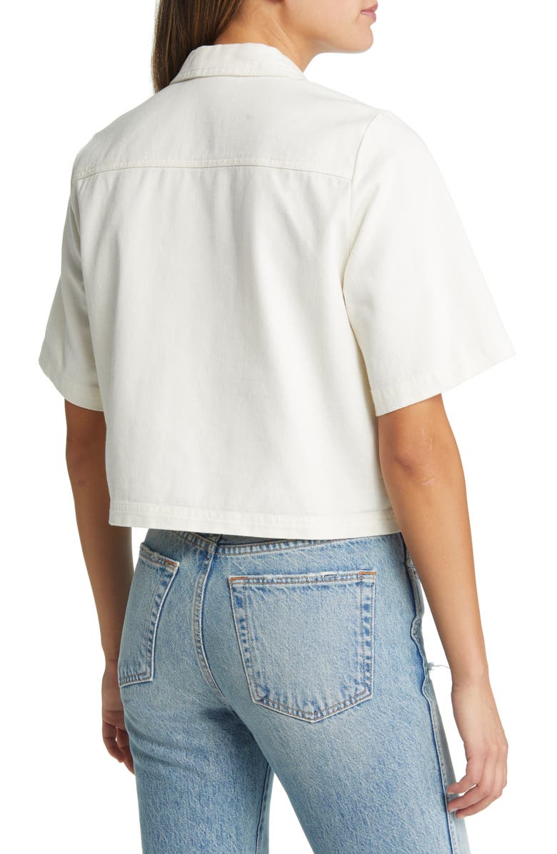 VERO MODA Rina Crop Button-Up Denim Top | Nordstromrack