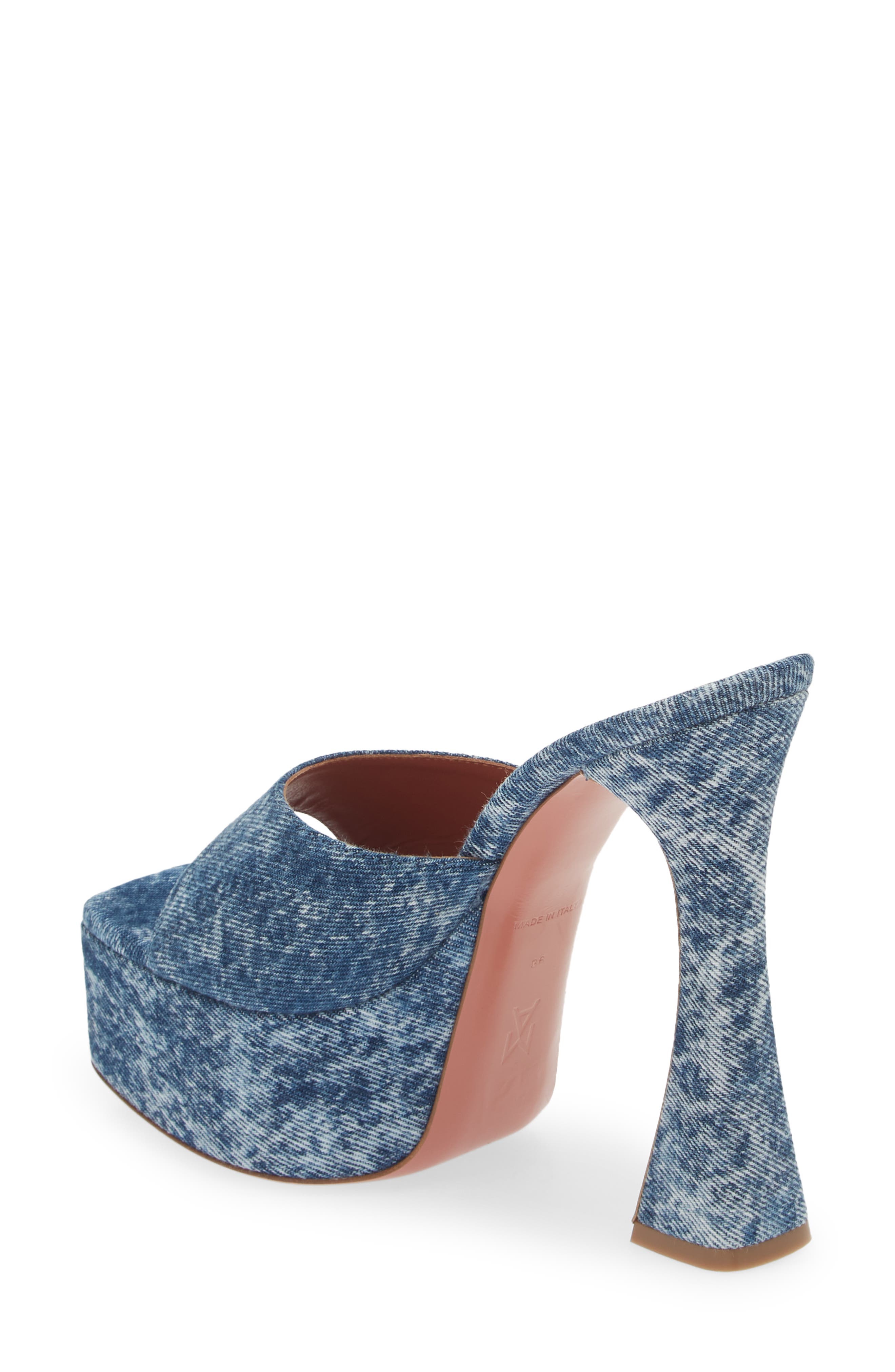 Amina Muaddi Dalida Denim Platform Sandal (Women) | Nordstromrack