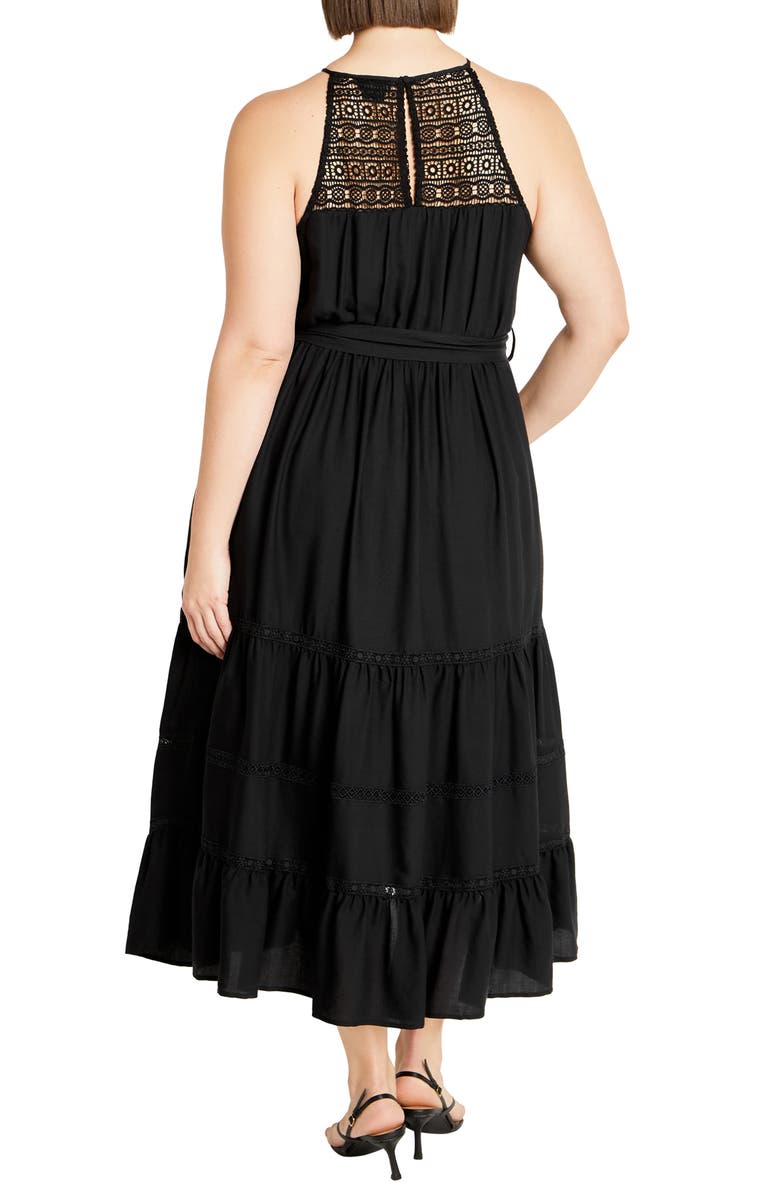 City Chic Alessia Open Stitch Sleeveless Midi Dress | Nordstromrack