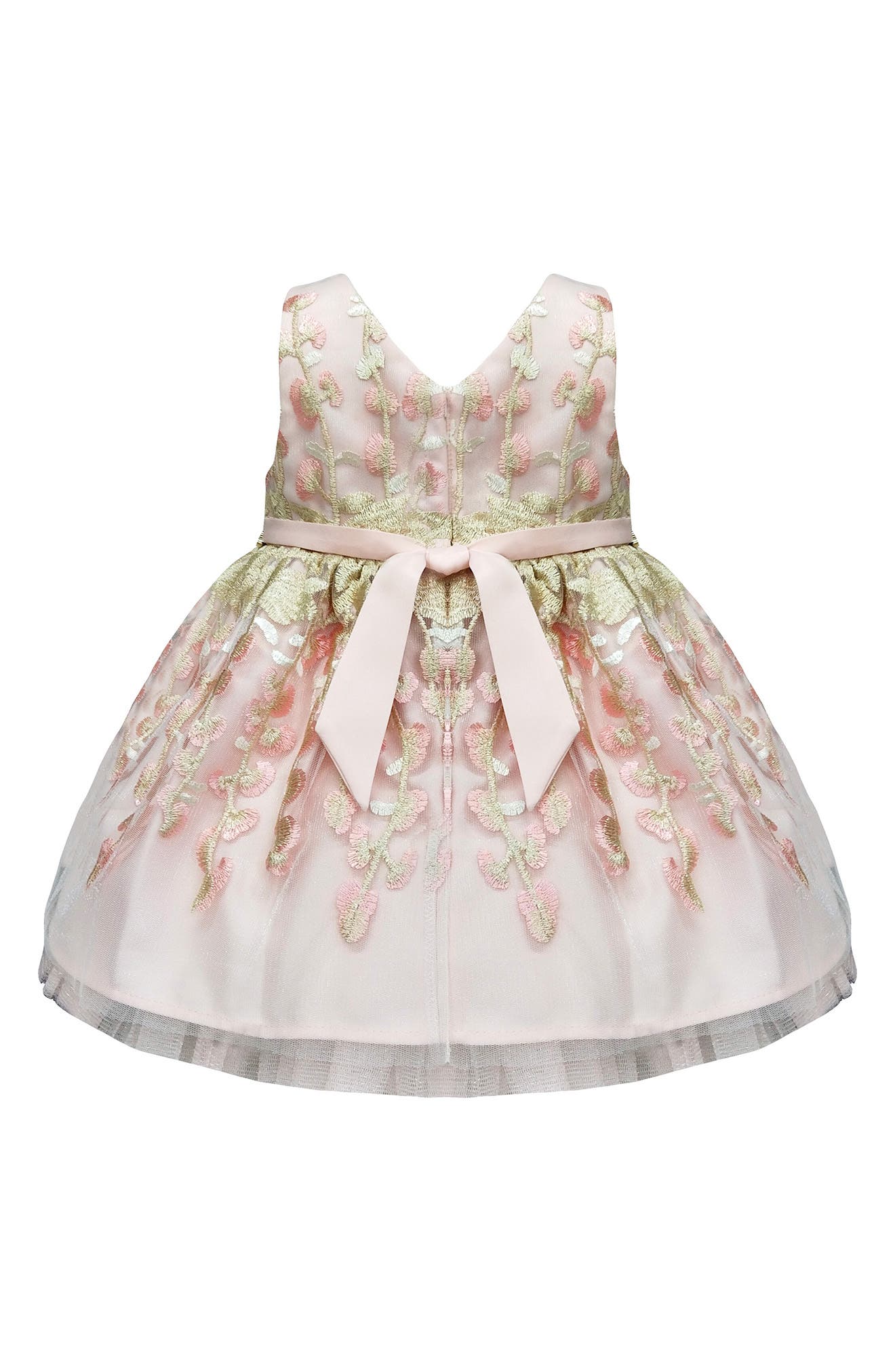 AMERICAN PRINCESS Floral Embroidered Party Dress | Nordstromrack