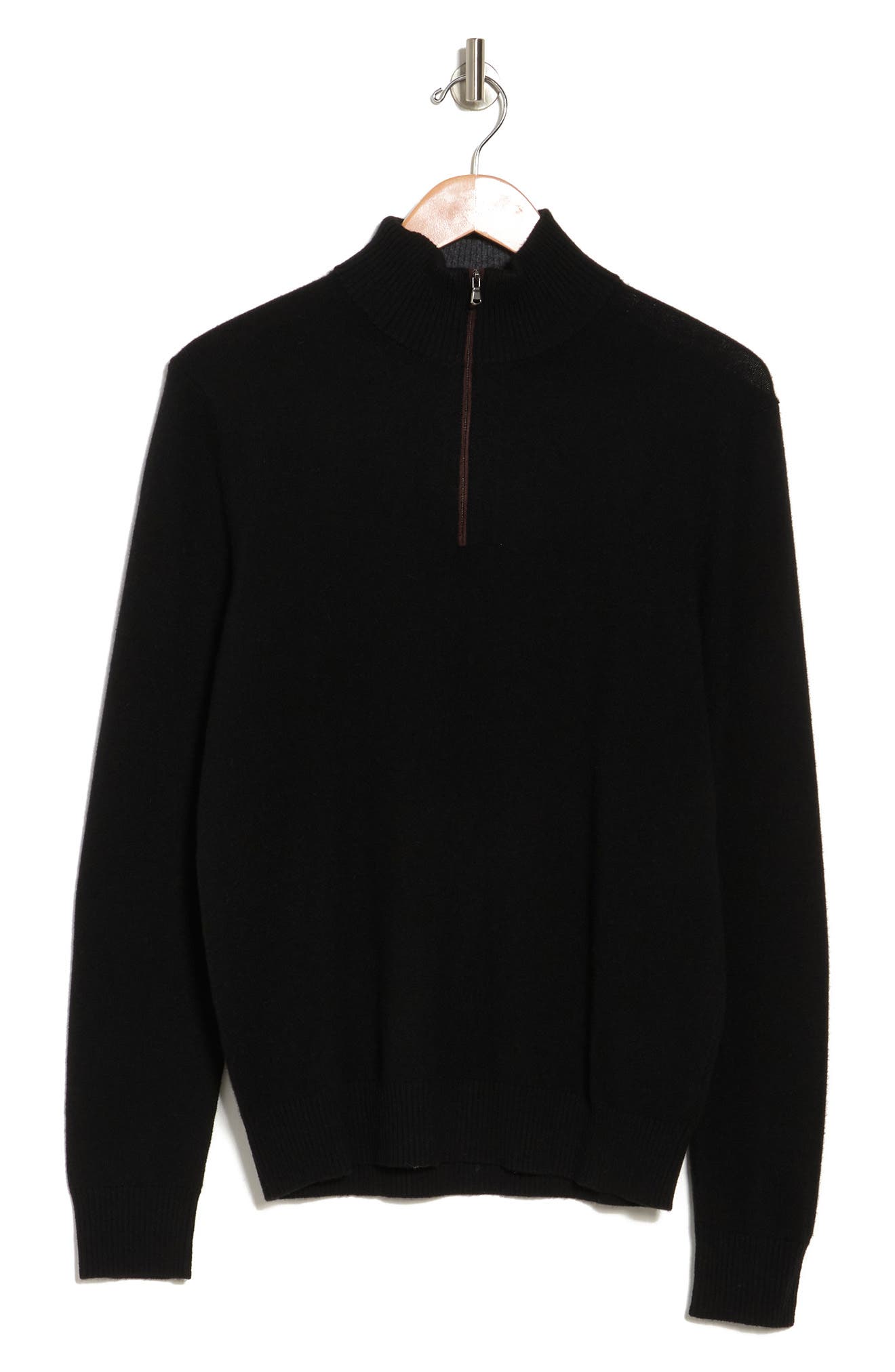 Amicale Cashmere Quarter Zip Pullover w/ Piping | Nordstromrack